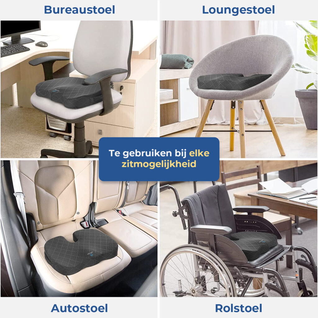 Zitkussen orthopedisch & ergonomisch – Stuitkussen - Wigkussen - Safe Age