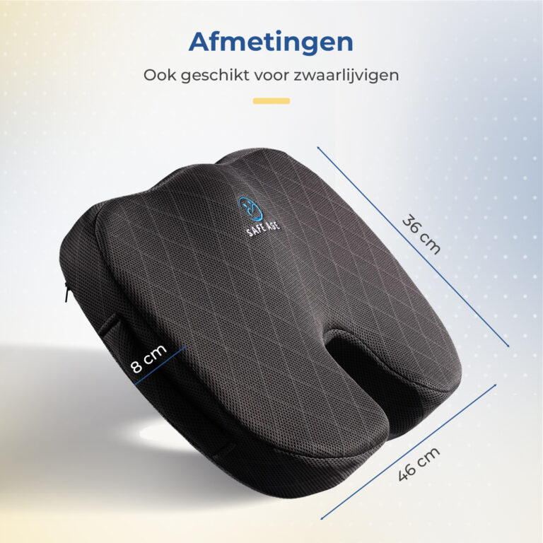 Zitkussen orthopedisch & ergonomisch – Stuitkussen - Wigkussen - Safe Age