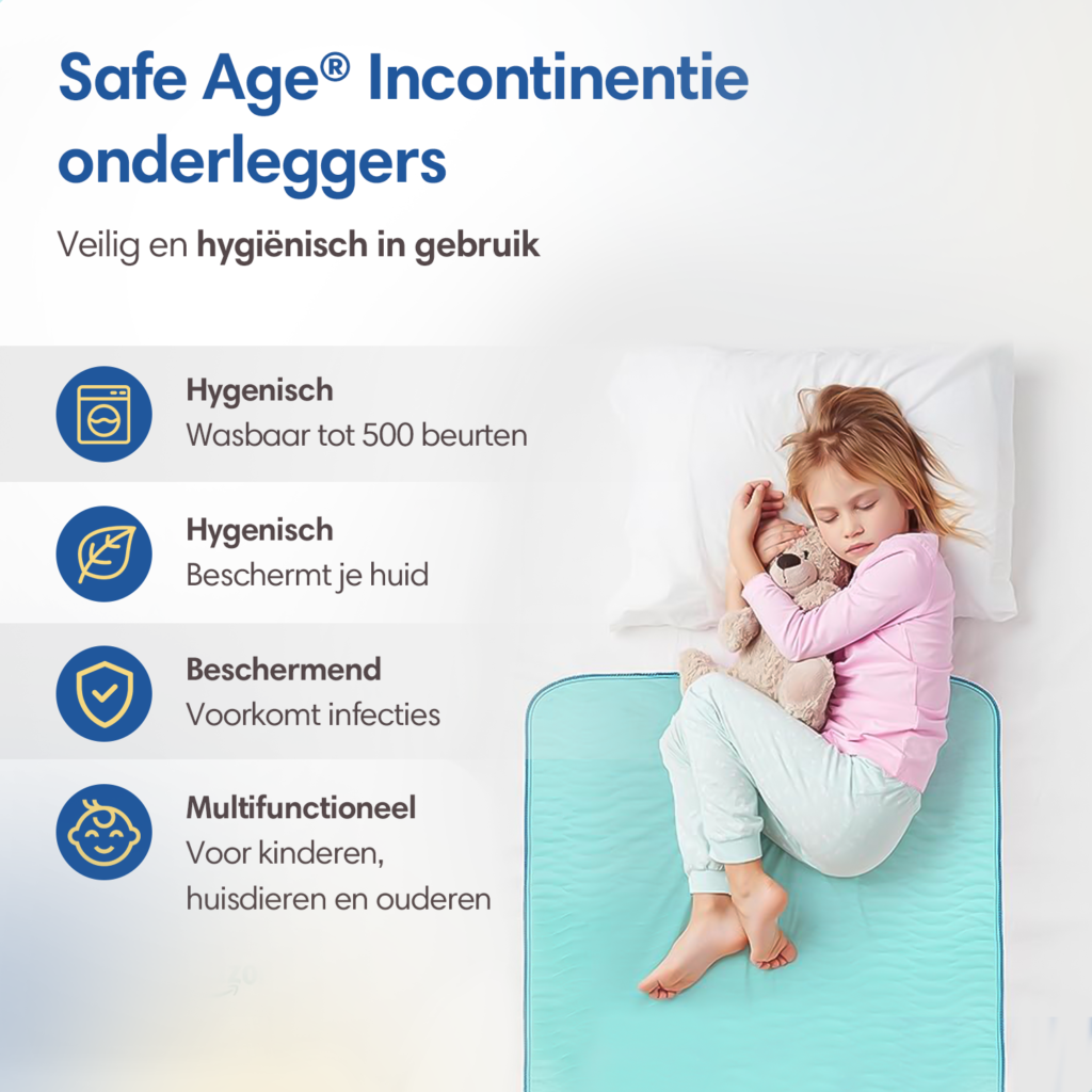 Wasbare incontinentie onderleggers voor in bed - anti slip mat ...